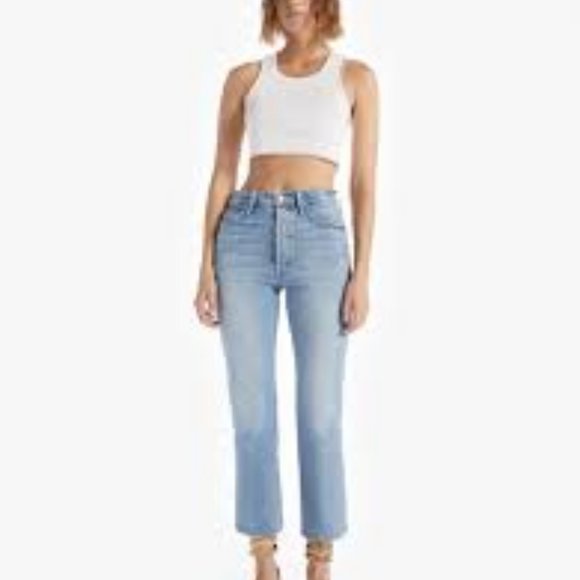 MOTHER | Jeans | Womens Mother Superior The Tripper Light Blue Crop ...